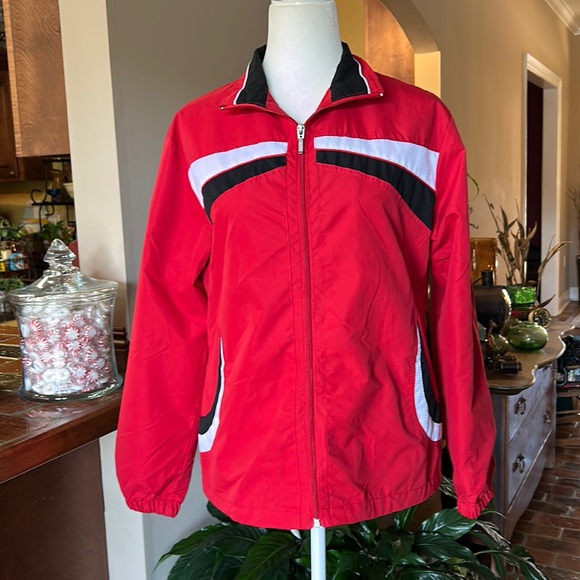 bcg | Jackets & Coats | Bcg Red Full Zip Front Polyester Jacket Szm ...